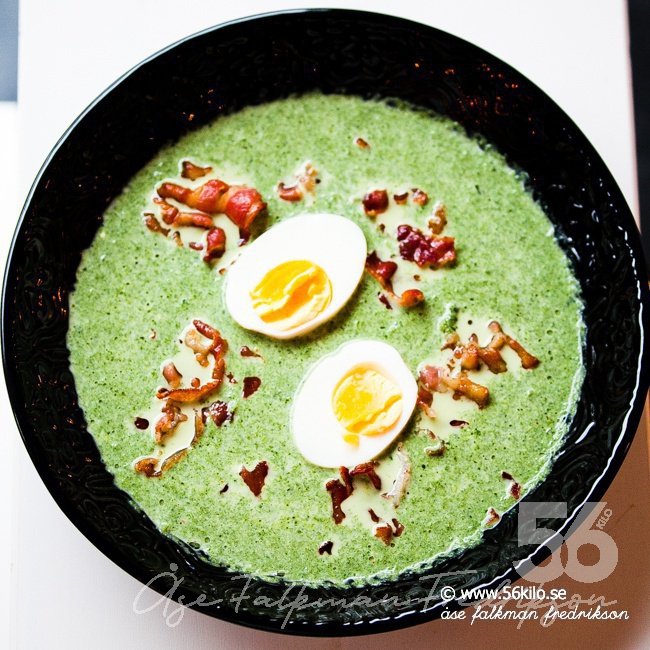 Krämig spenatsoppa med ägg & bacon - 56kilo.se - Recept, Inspiration ...