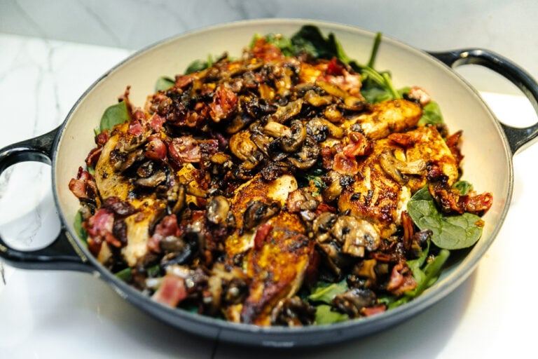 Kyckling med svamp, bacon och spenat - 56kilo – Hälsosamma recept ...